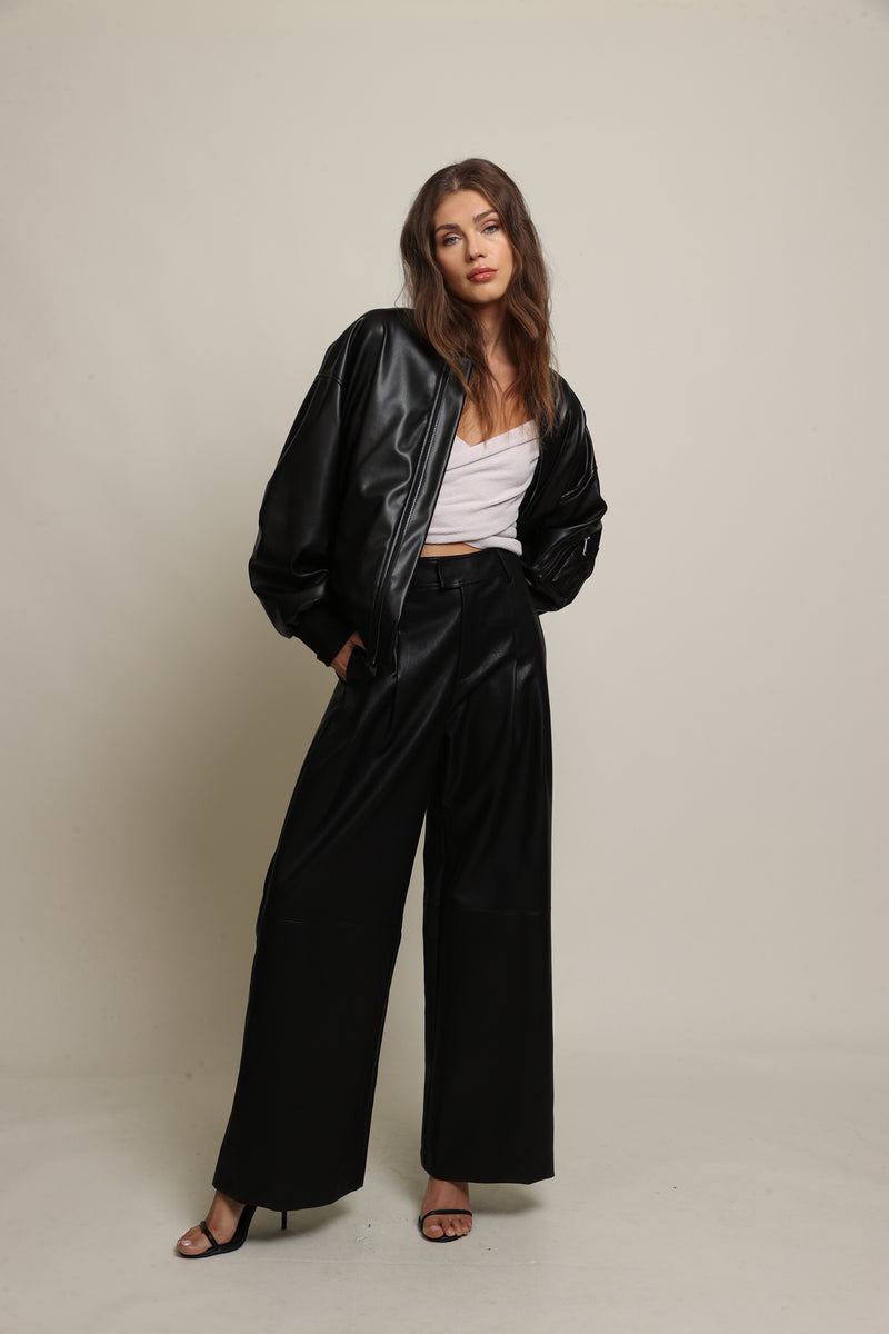 Bianca bomber jacket blak – Line & Dot