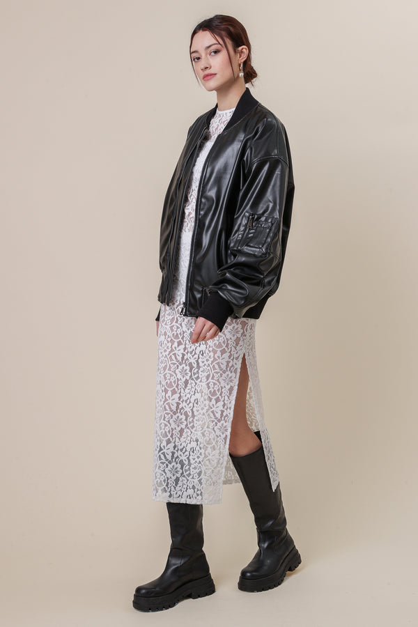 Bianca bomber jacket blak – Line & Dot